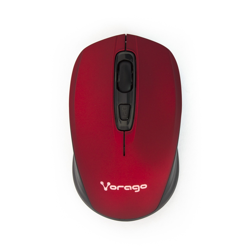 Mouse Vorago Óptico MO-305, Inalámbrico, USB, 2400DPI, Rojo ...