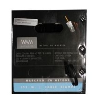 Compra WAM Cable Coaxial RG-59, 105 Metros, Negro, RG59UL-500B ...