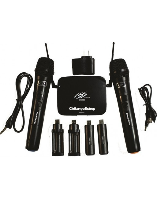 Compra XSS Micrófonos CM106, Inalámbrico, Negro - 2 Piezas, CM106 ...