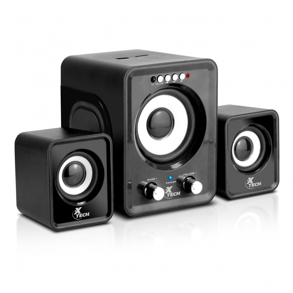 Xtech Bocina Subwoofer XTS-375BK, Alámbrico, 2.1, 12W RMS, USB, Negro ...