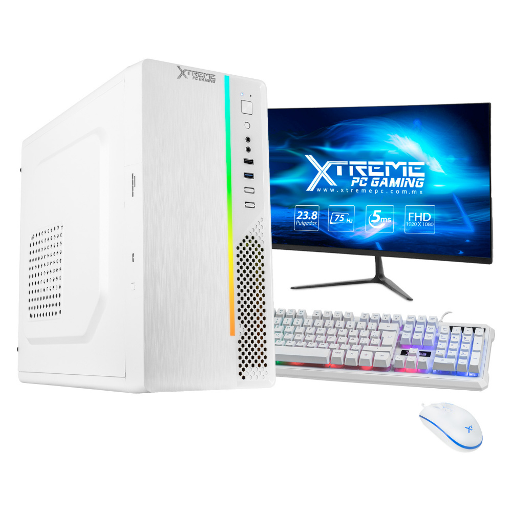 Compra Xtreme PC Gaming AMD R5 16GB 500GB SSD W10 + 23.8" XTBRR516GBRENOIRMWV1 | Cyberpuerta.mx