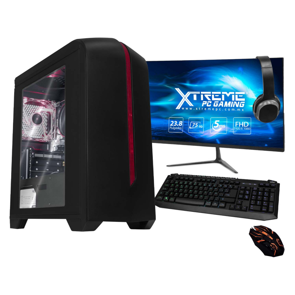 Compra Computadora Xtreme PC Gaming CM-02809 Ryzen 5 250GB, XTGFR58GBRENOIRMR | Cyberpuerta.mx