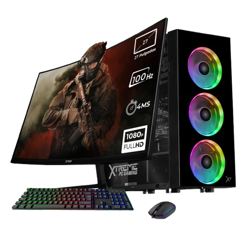 Compra Xtreme PC Gaming AMD R7 16GB 500GB SSD W10 + 27" XTPCR716GBVEGA8MDB | Cyberpuerta.mx