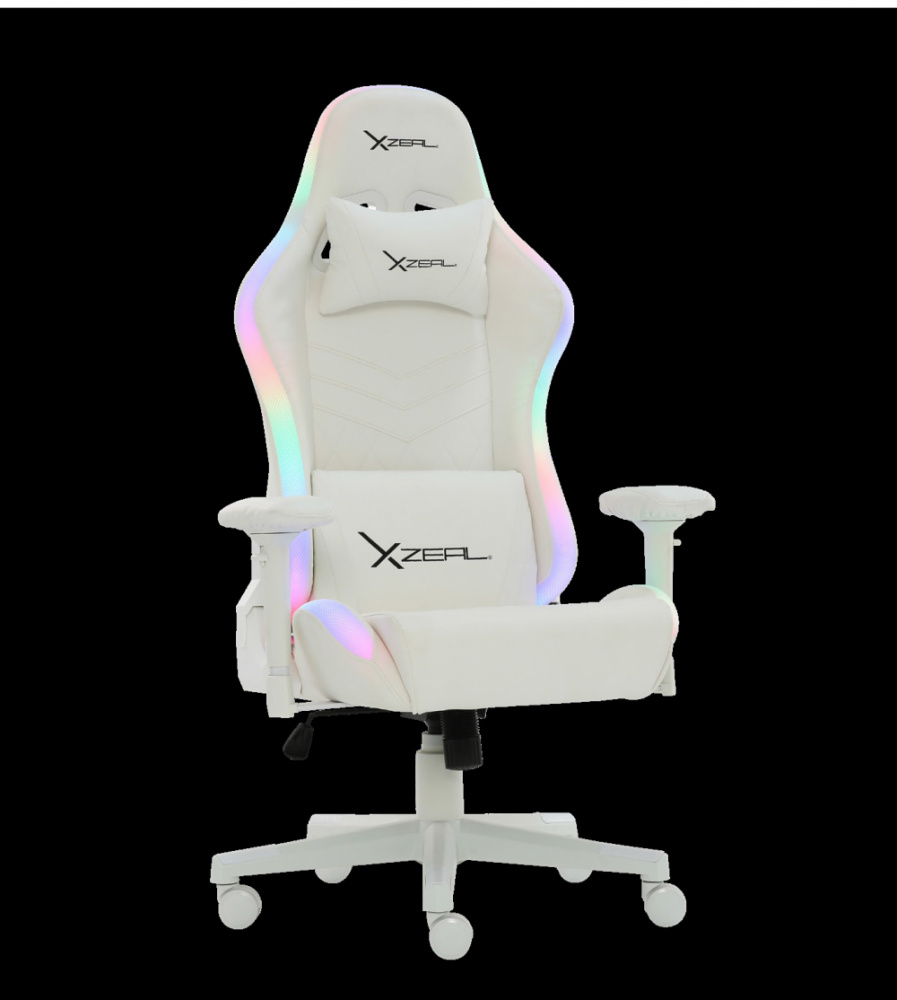 XZEAL Silla Gamer RGB XZ15, hasta 150Kg, Blanco, XZSXZ15W | Cyberpuerta.mx